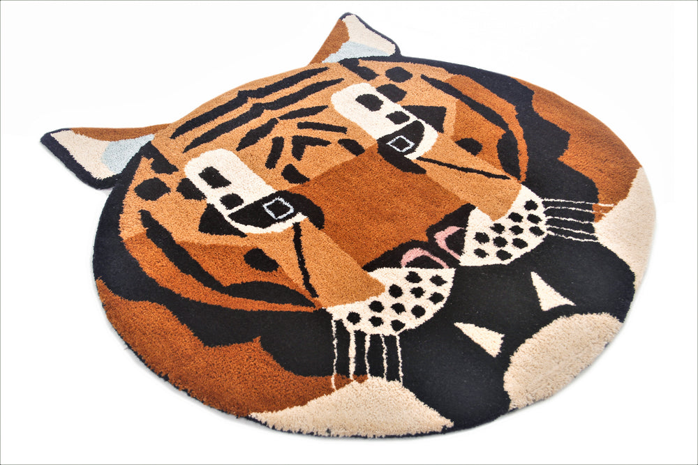 Tiger Head Rug – Fierce Animal Wool Rug | Beyond Rugs